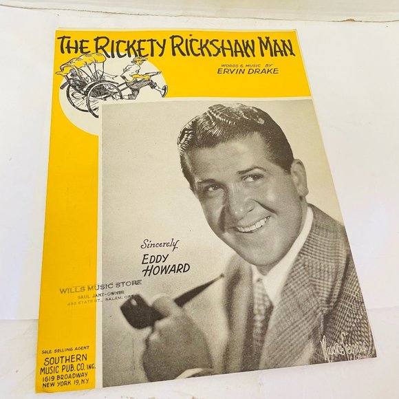 Other | Vintage Eddy Howard Pipe Piano Sheet Music The Rickety Rickshaw ...